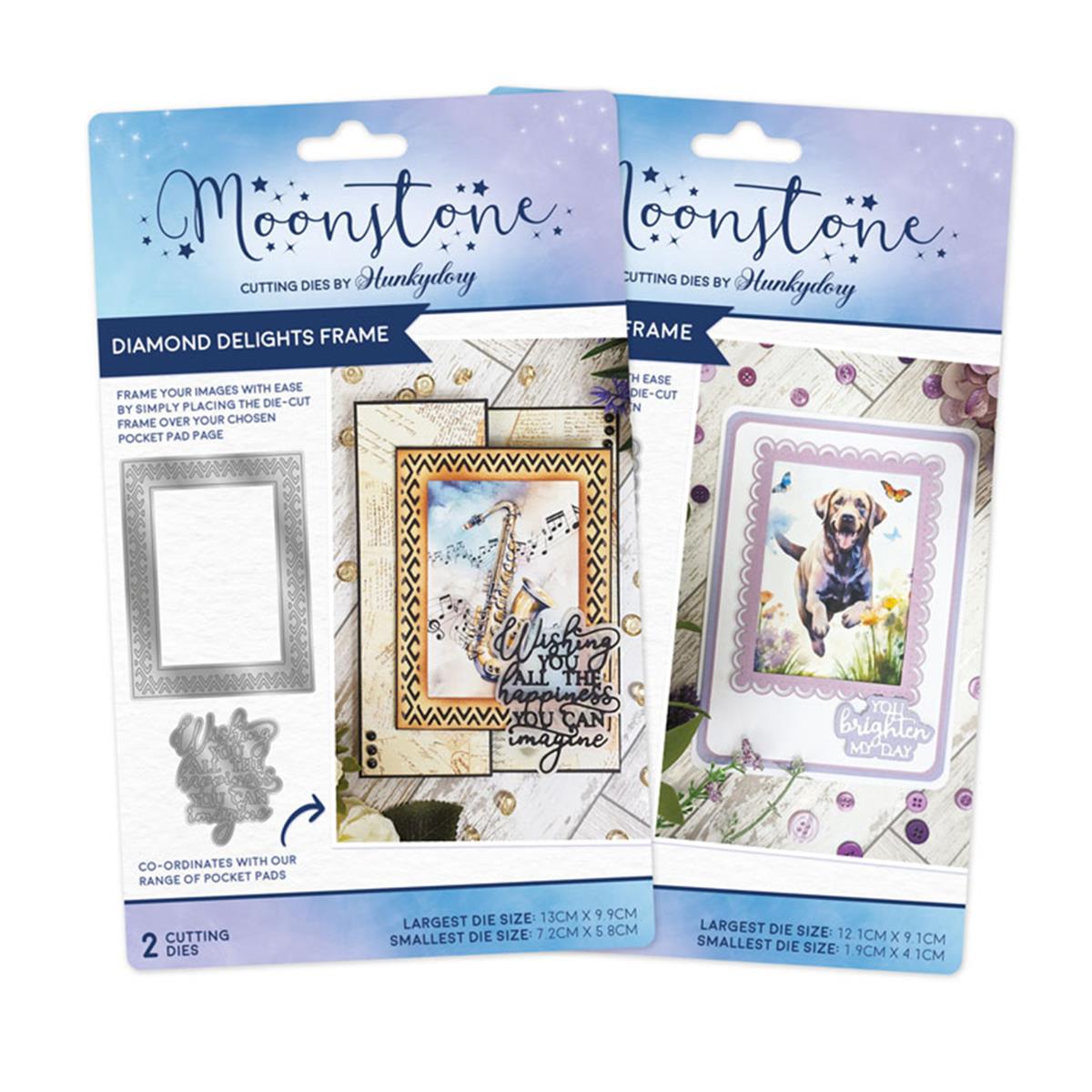 Moonstone Dies - Diamond Delights & Doily-Edge Frames Multibuy | HobbyMaker