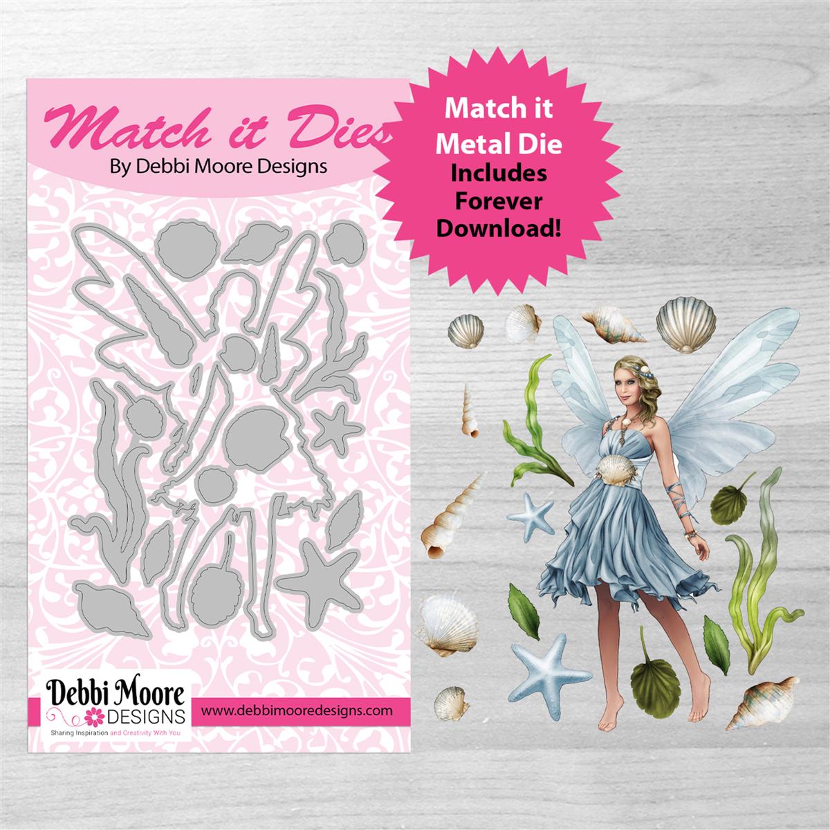 Debbi Moore Designs- Summer Fairies Match It Metal Die Set 1 with ...