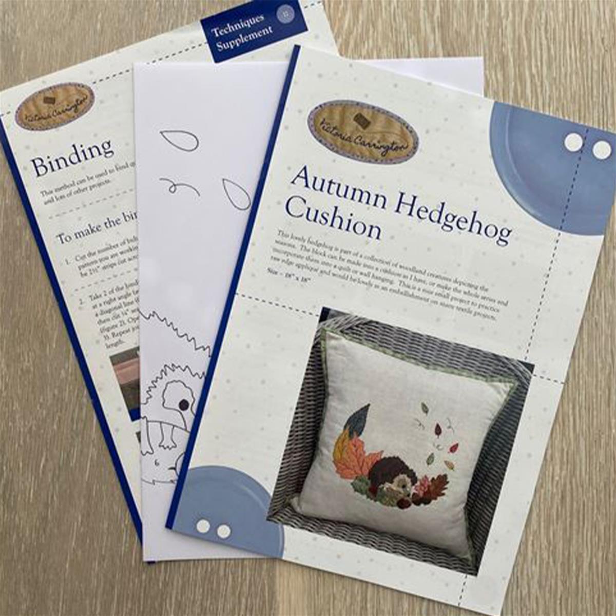 Victoria Carrington's Hedgehog Applique Cushion Instructions | SewingStreet