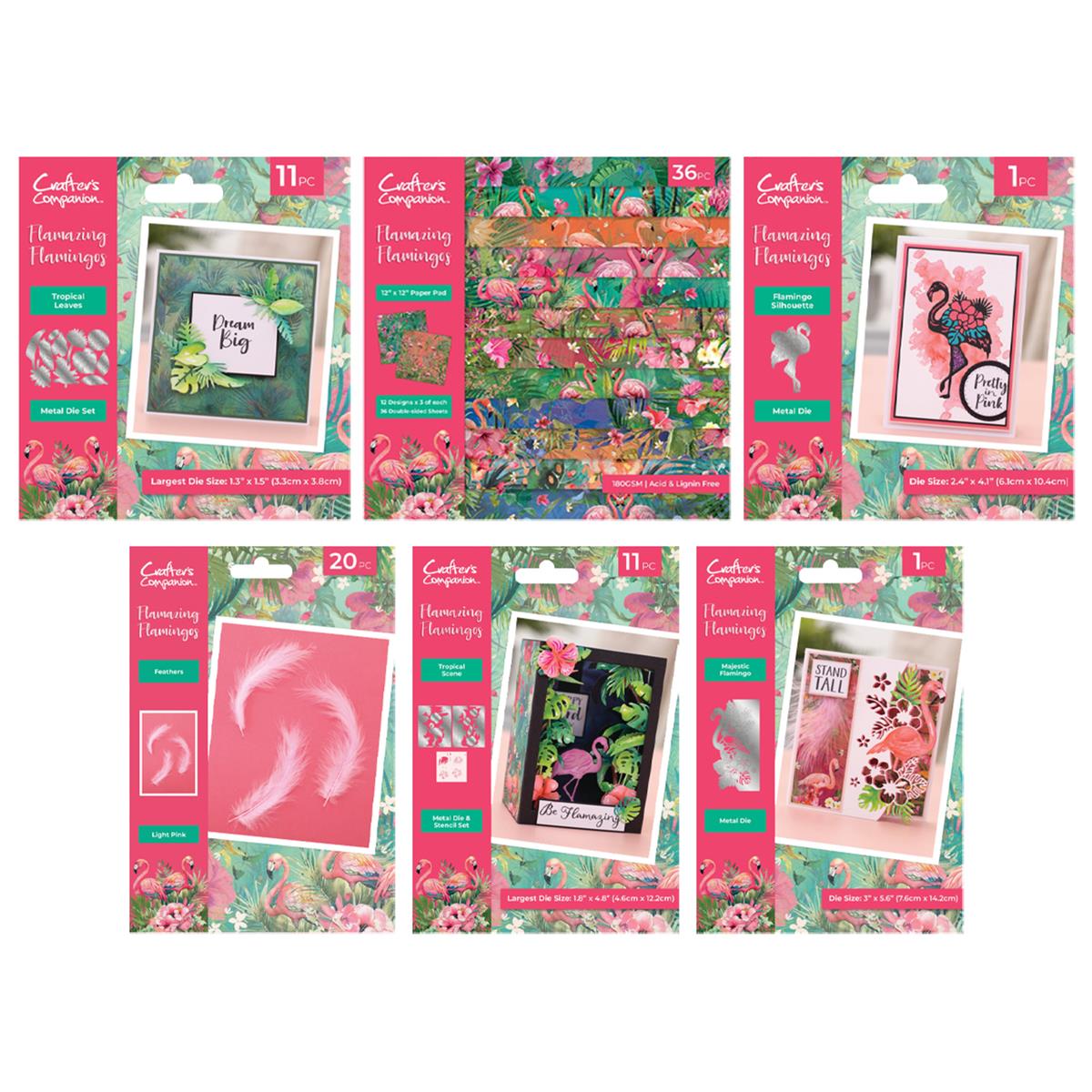 Crafters Companion- Flamazing Flamingos - Mini Selection | HobbyMaker