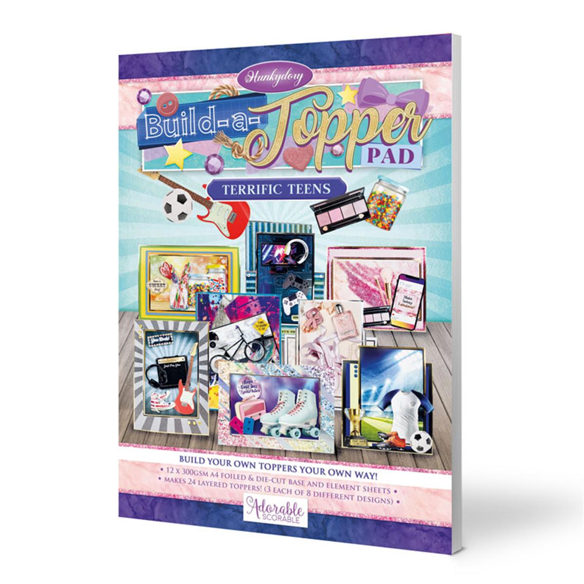 Build-a-Topper Pads - Terriffic Teens, A4 premium pad containing foiled ...