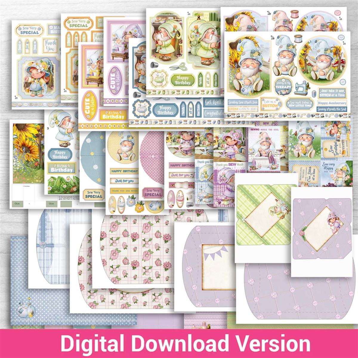 Debbi Moore Designs - Sew Gnometastic Cardmaking Digital Download ...