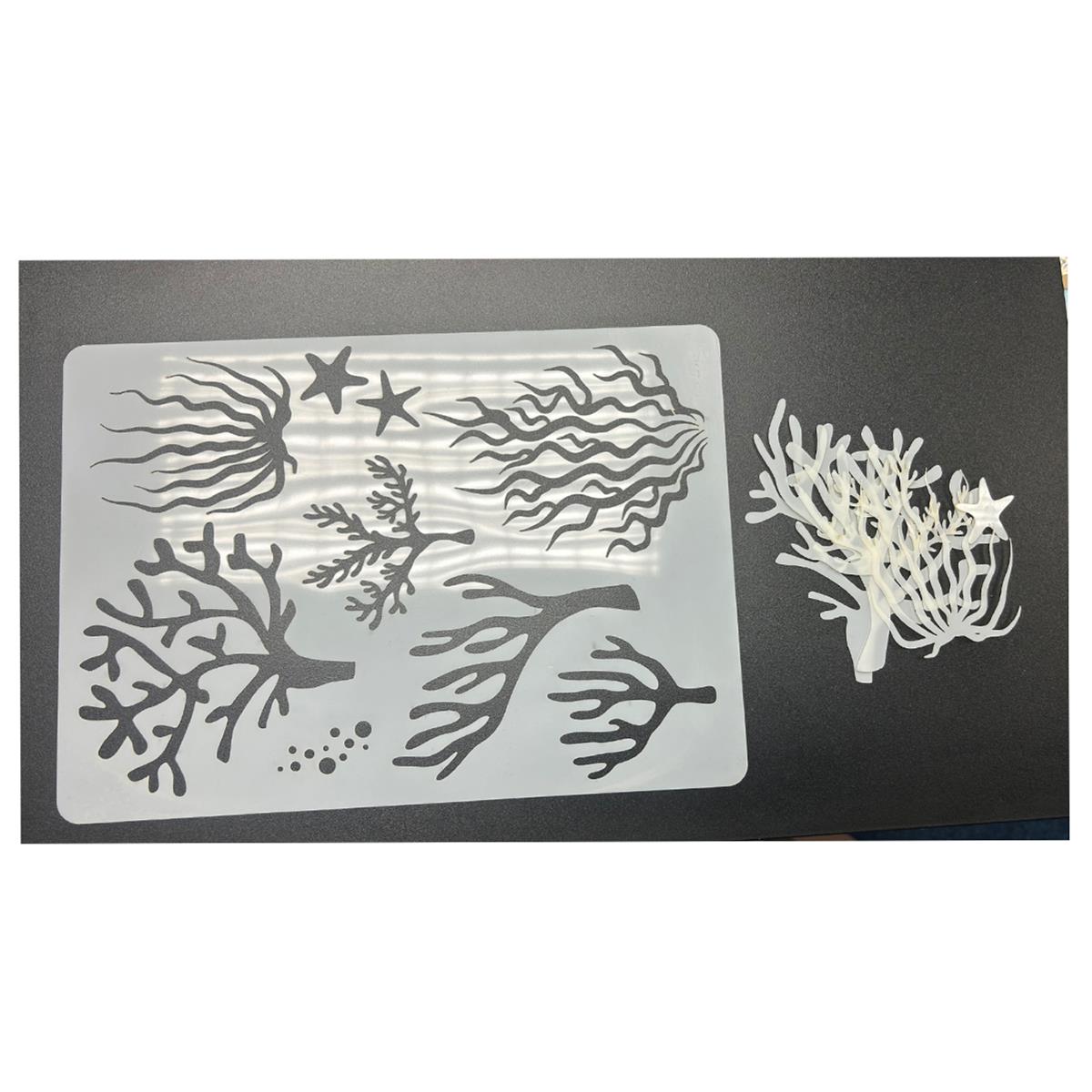 Under The Sea Background Stencil | HobbyMaker