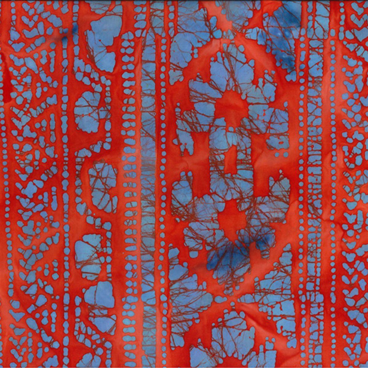 Cotton Batiks Red & Purple Fabric 0.5m | SewingStreet