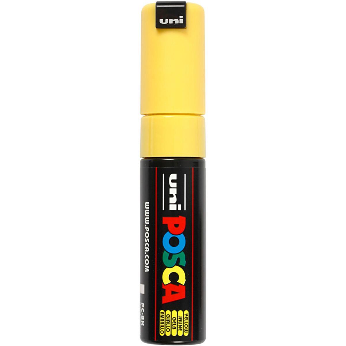 Posca Marker, yellow, no. PC-8K, line 8 mm, 1 pc | HobbyMaker