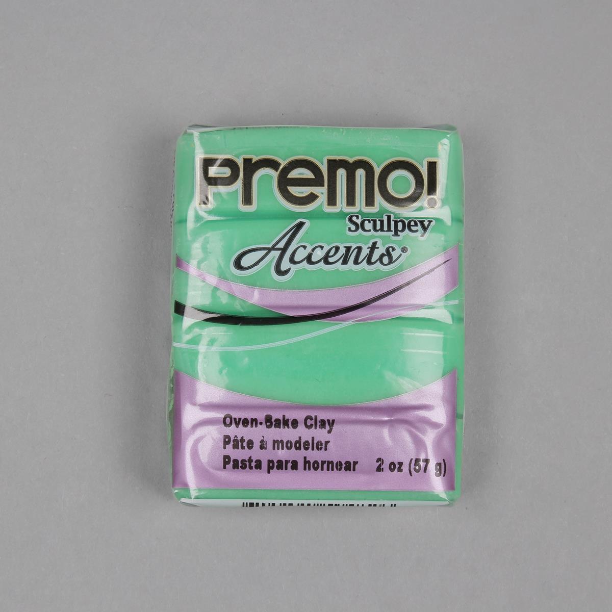 Premo! Sculpey Accents Green Translucent Polymer Clay 57g | JewelleryMaker