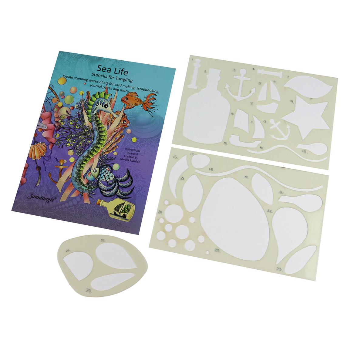 Sanntangle - Sealife Stencil & Booklet Set - DUPLICATE DO NOT USE | HobbyMaker