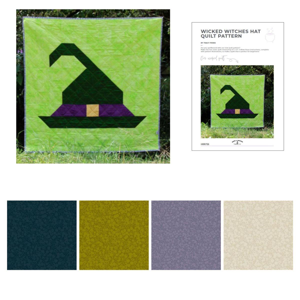 Rope & Anchor Liberty Wicked Witches Hat Quilt Kit: Pattern & Fabric (4 ...