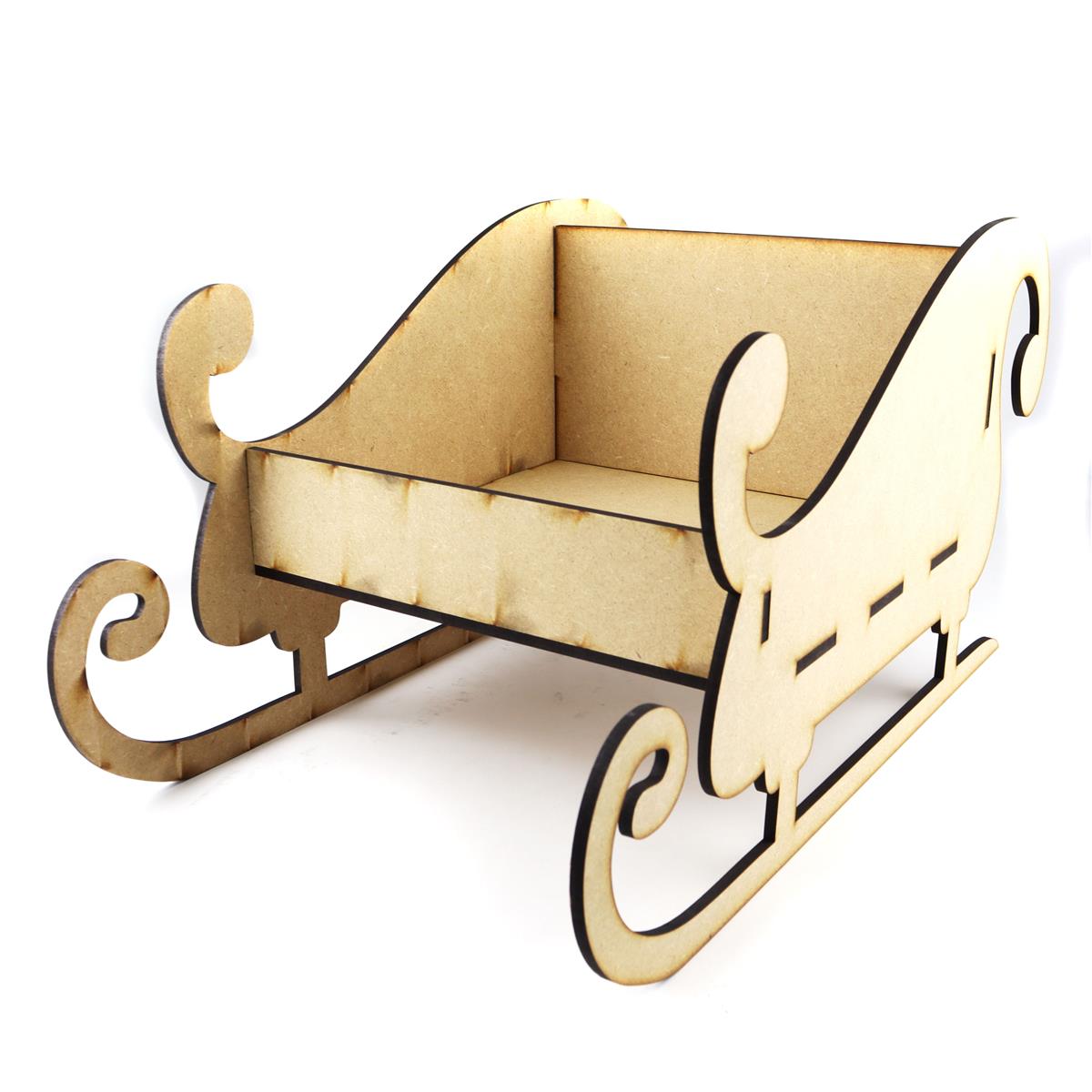 Large 3D MDF Sleigh Kit | HobbyMaker
