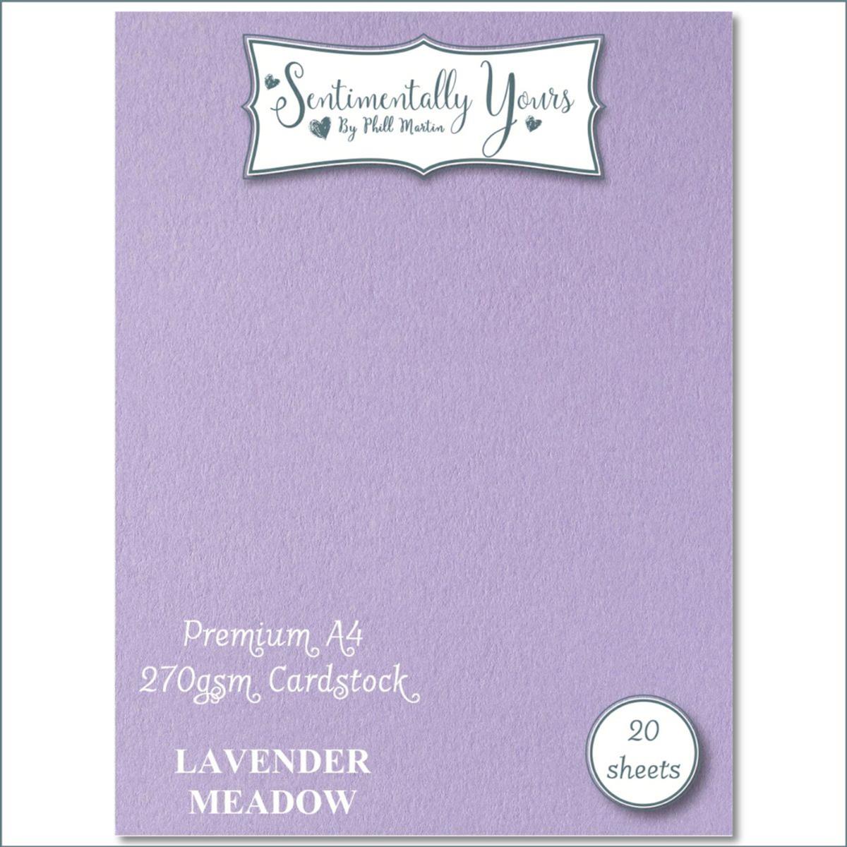 Sentimentally Yours A4 Premium Cardstock (20 Sheets)- Lavender Meadow ...