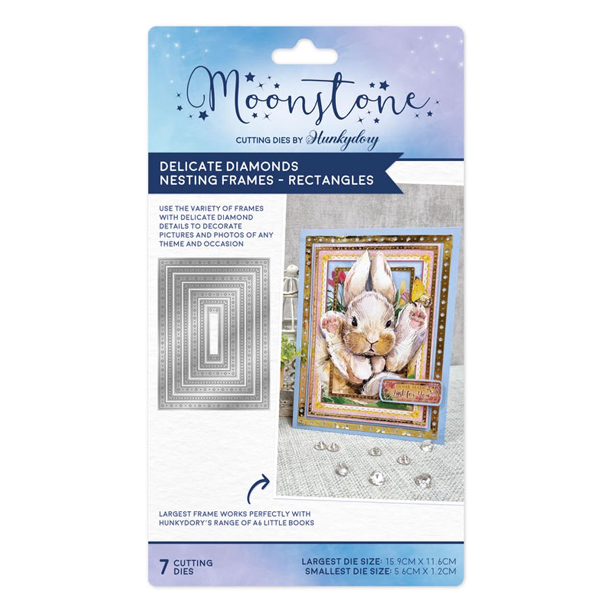 Moonstone Dies - Delicate Diamonds Nesting Frames - Rectangles | HobbyMaker