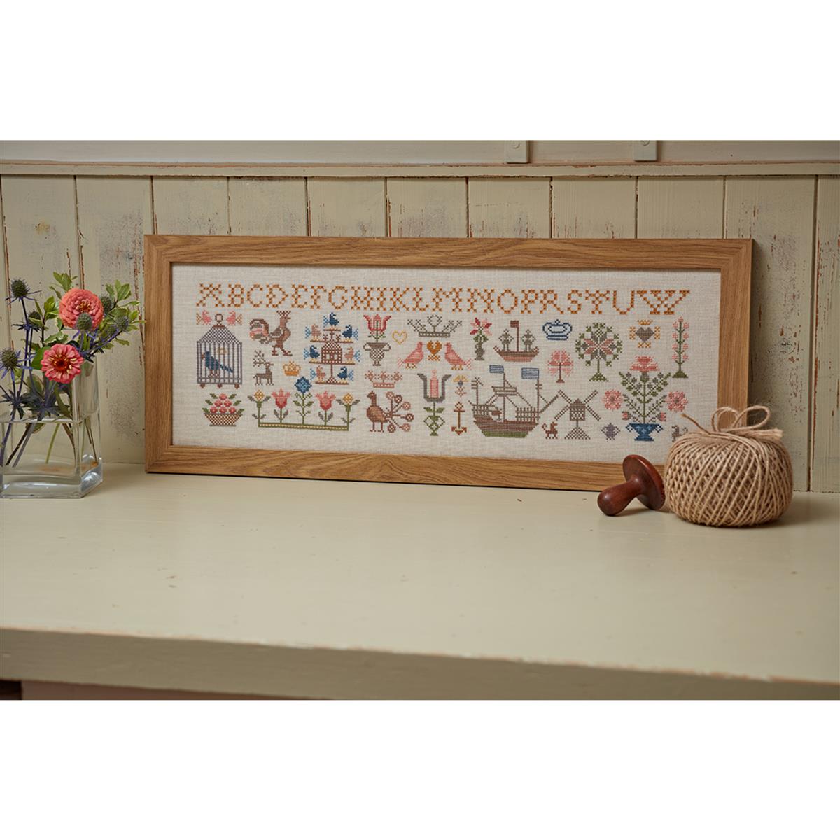 Cross Stitch Guild Dutch Sampler on Linen Kit | SewingStreet