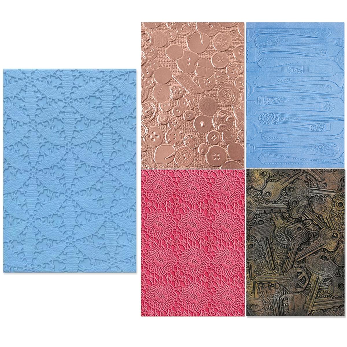 Eileen Hull Vintage Embossing Folder Collection, 5x 3-D Embossing ...