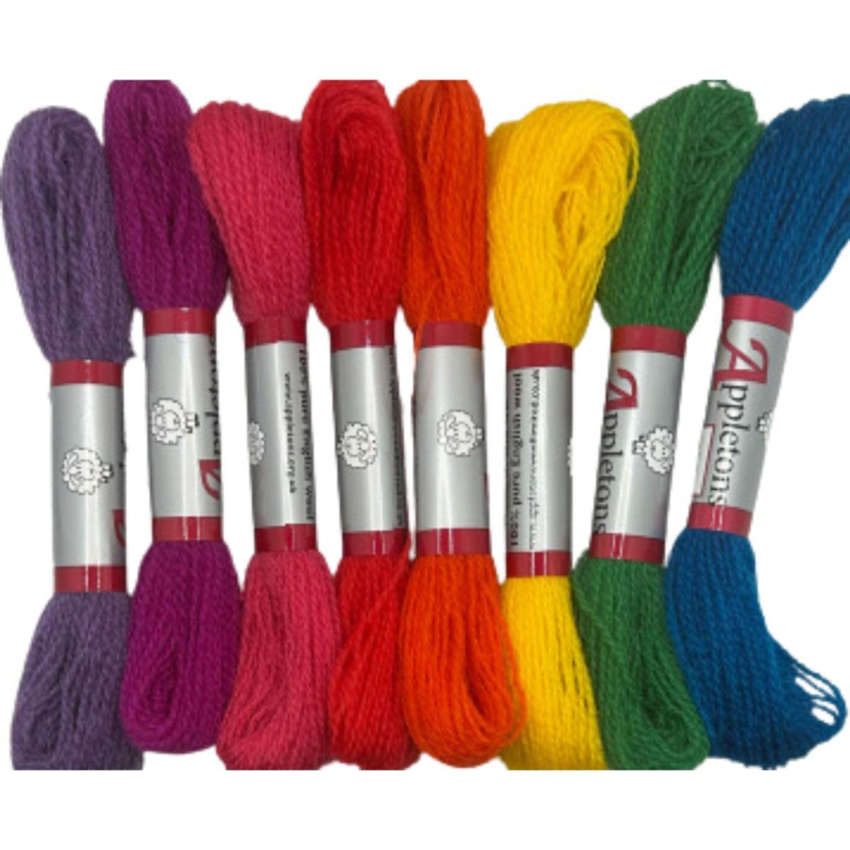 Helen McCook - Appletons Crewel Wool Pack x 8 (Rainbow Bright ...