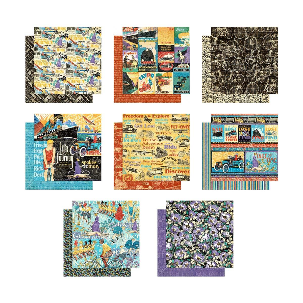 G45 Life's A Journey 12 paper bundle - 1 of each design | HobbyMaker