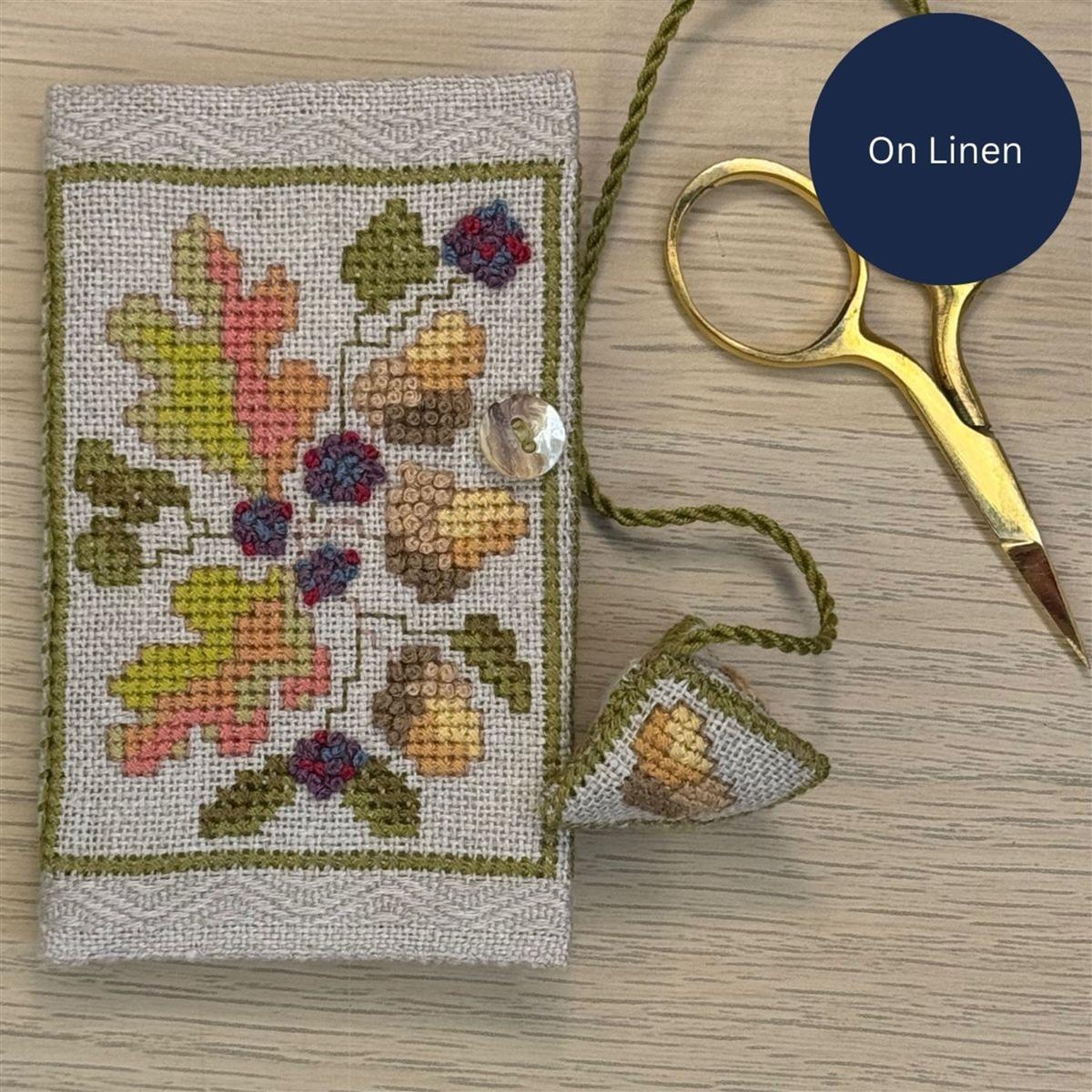 Cross Stitch Guild Bramble and Acorn Needlebook with Watbo on Aida ...