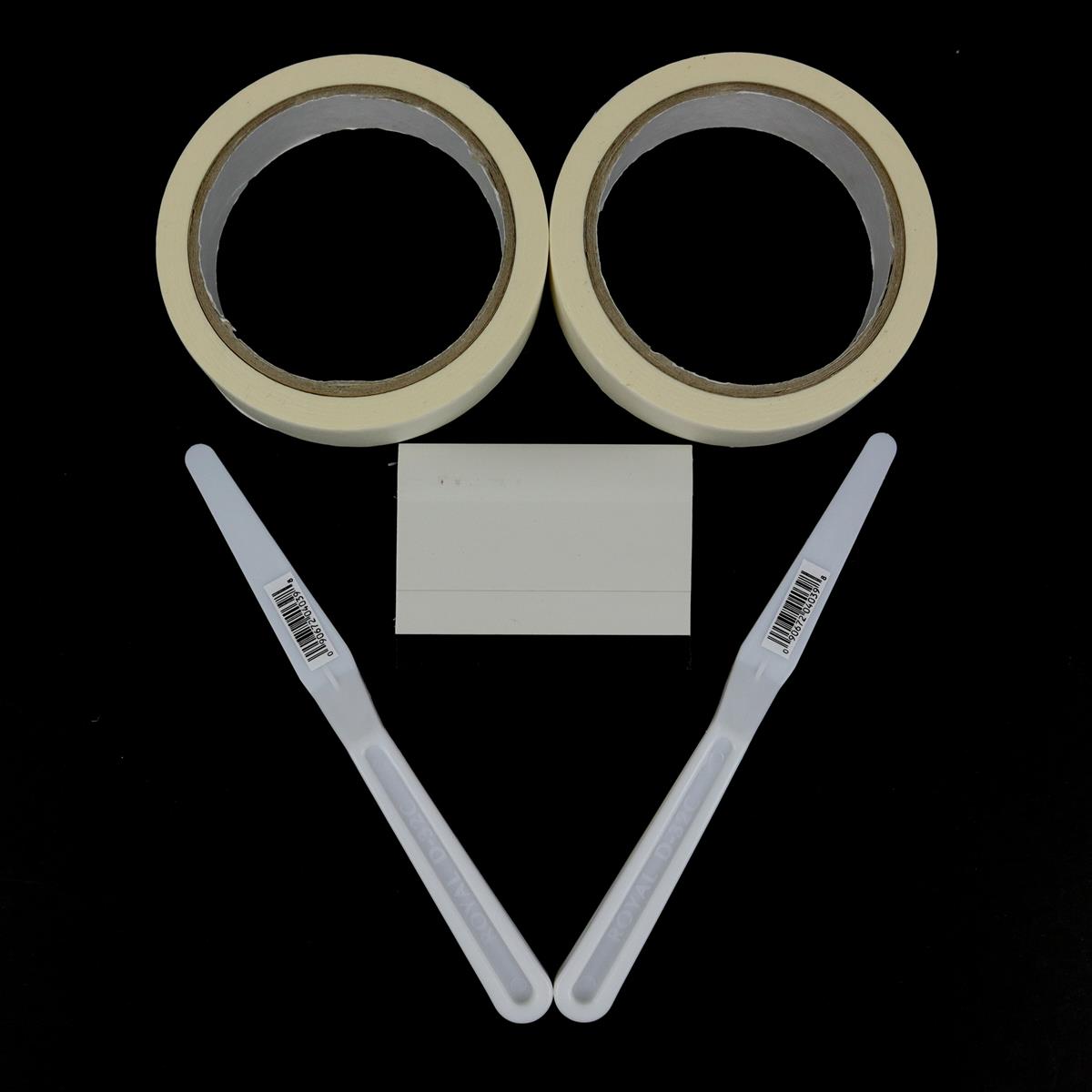 Glitzcraft Tool Kit - includes 2 Rolls of Stencil Tape, 2 Palette Knives & 1 Stencil Cleaning ...