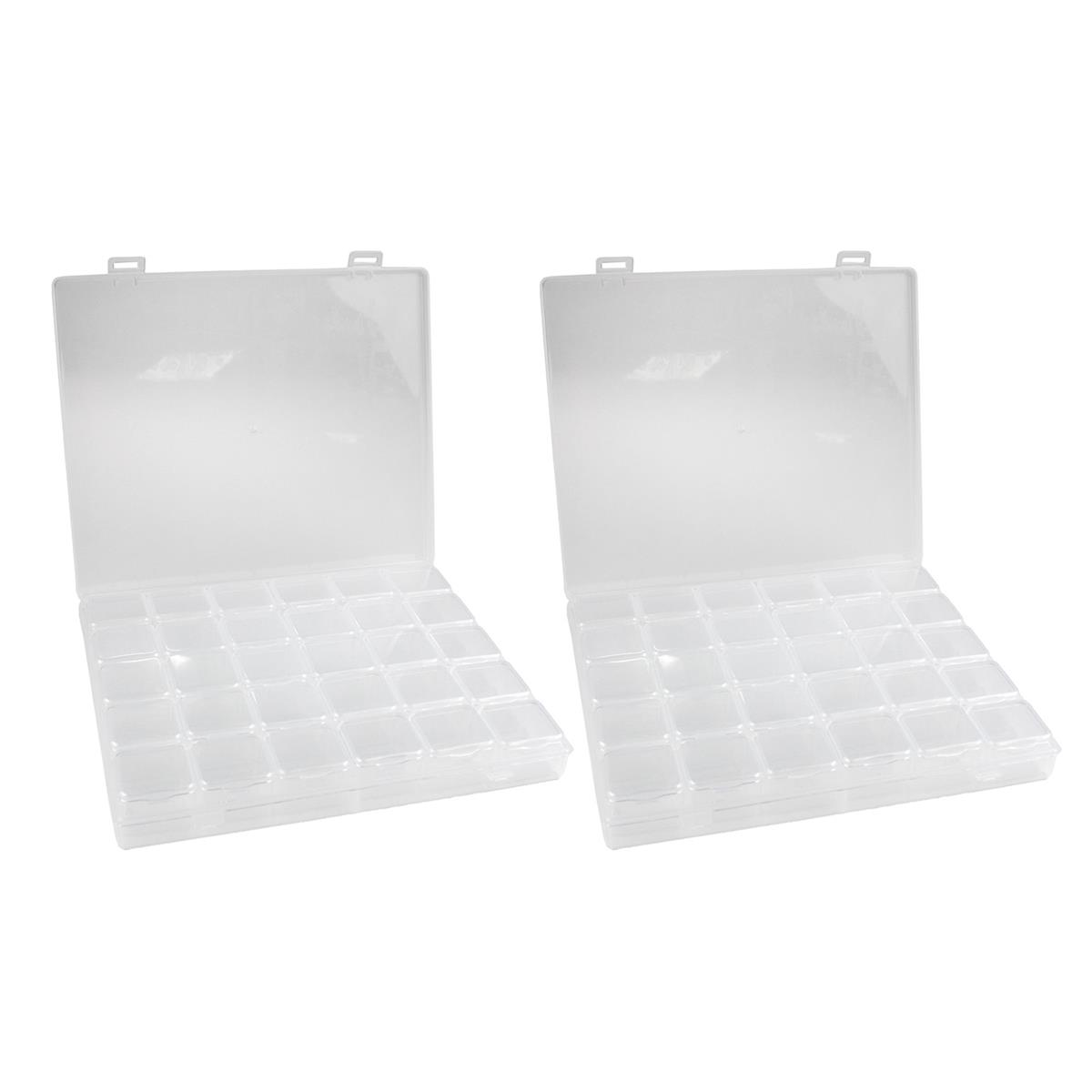 Clear Storage Box Set, 2 x Large Box with 30 Small Inner Boxes ...