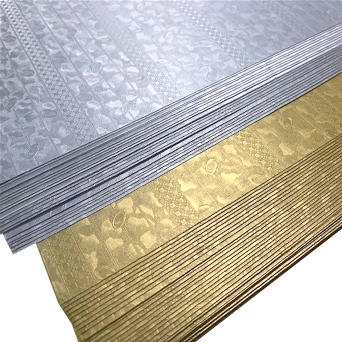 All new ribbon embossed matt gold and silver A4 card pack | HobbyMaker