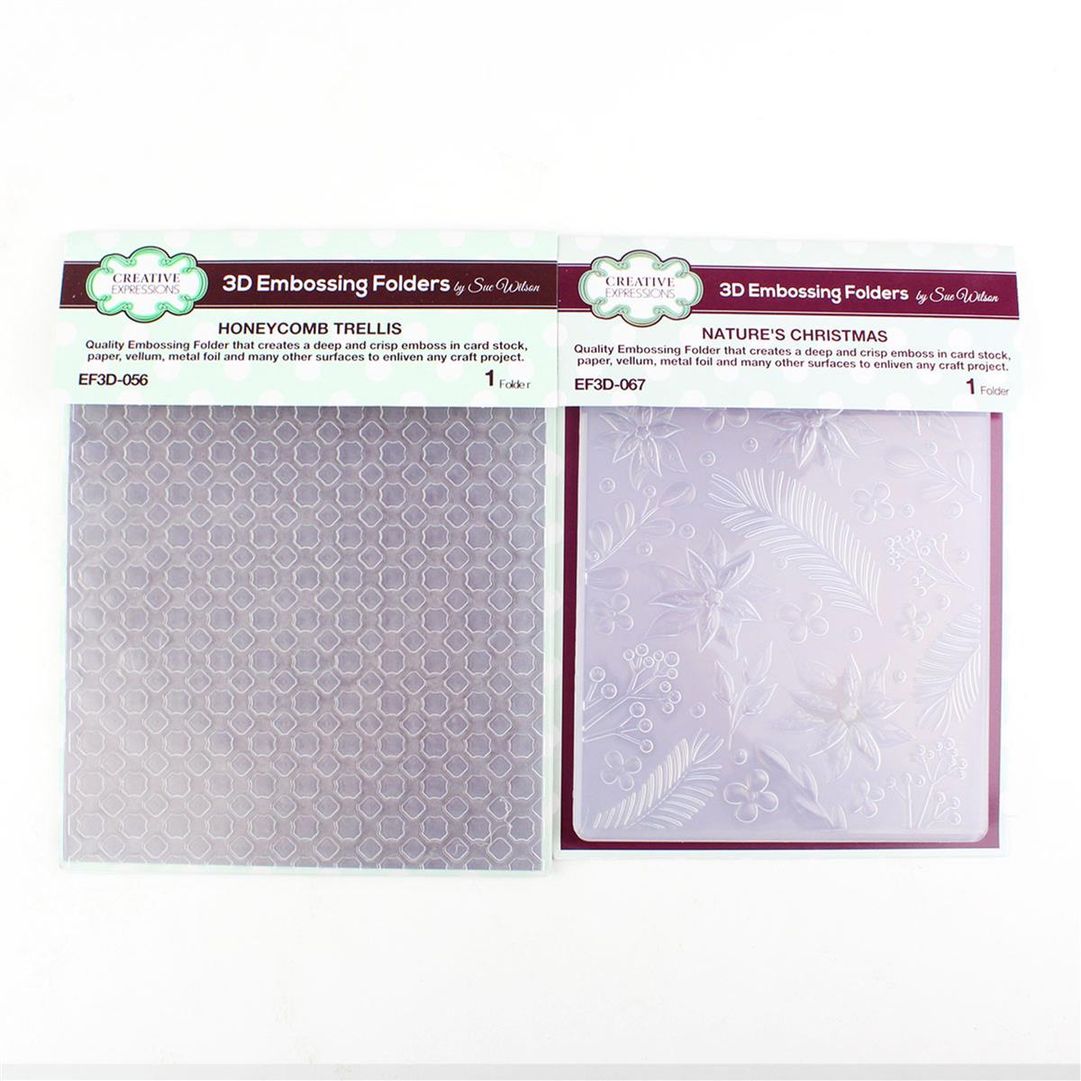 Creative Expressions 3D Embossing Folders - Set of 2 | HobbyMaker