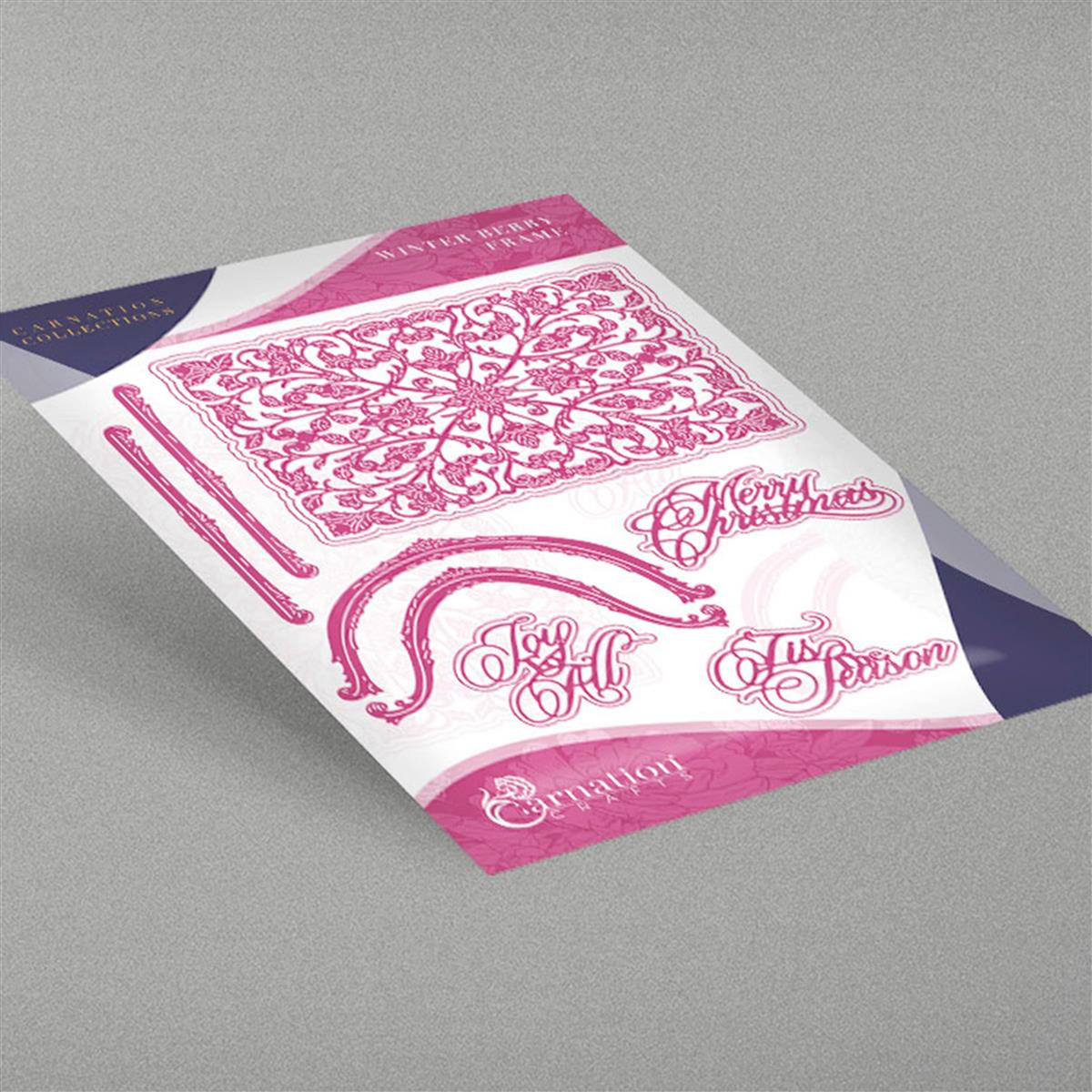 Carnation Crafts Winter Berry Frame Die Set | HobbyMaker