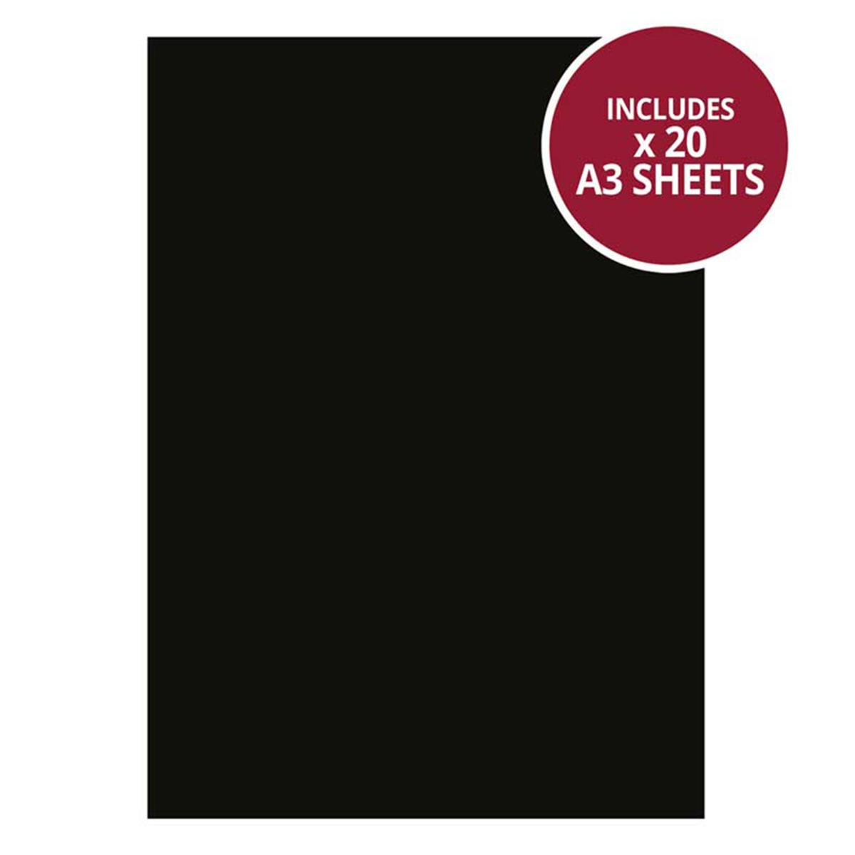 Adorable Scorable Cardstock - A3 Midnight Black, Contains 20 x A3 ...
