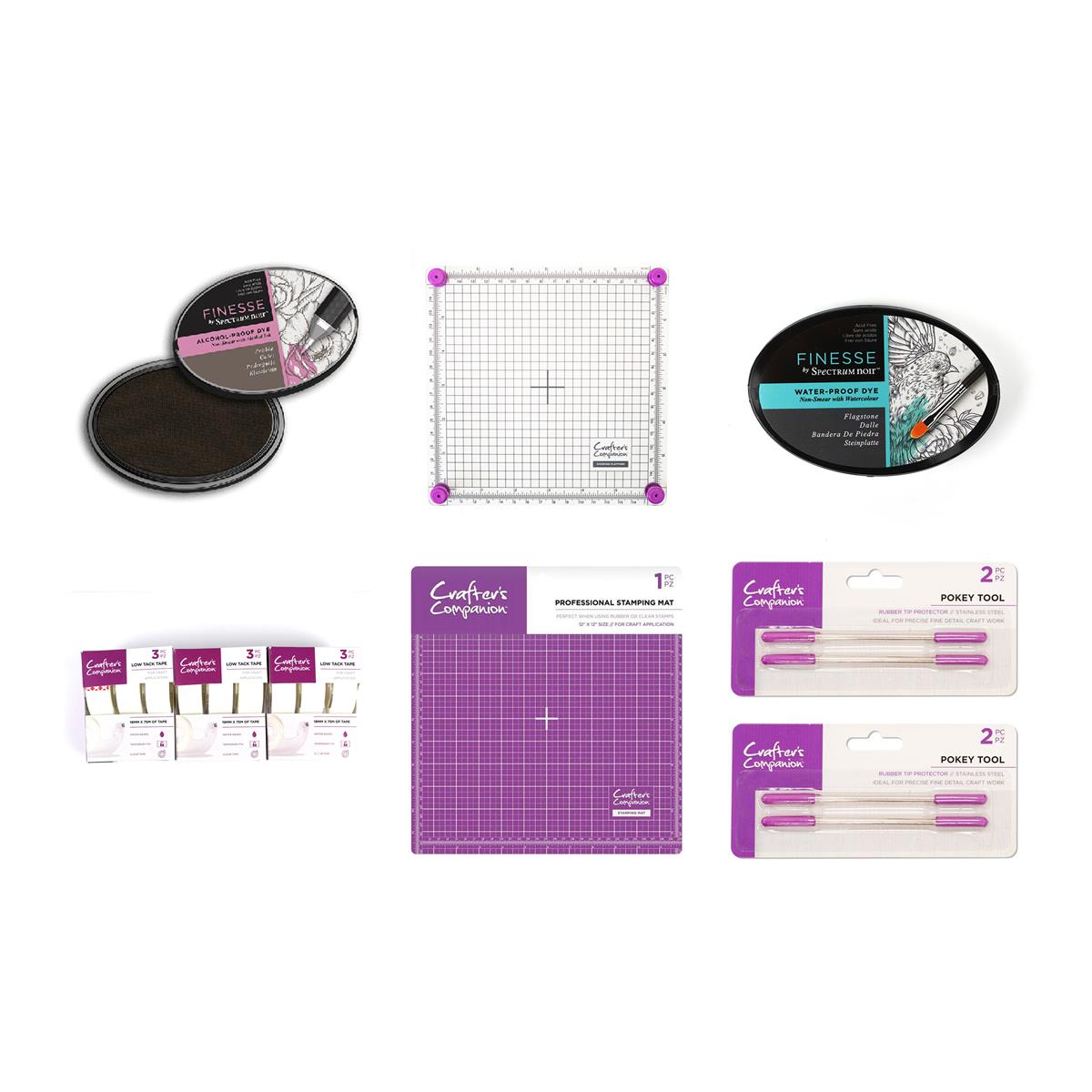 Crafter's Companion Stamp & Die Tool Essentials 9 Piece Bundle | HobbyMaker