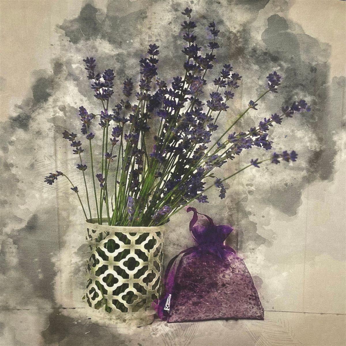 Lavender Canvas Art Panel Approx (0.47m x 0.47m) | SewingStreet