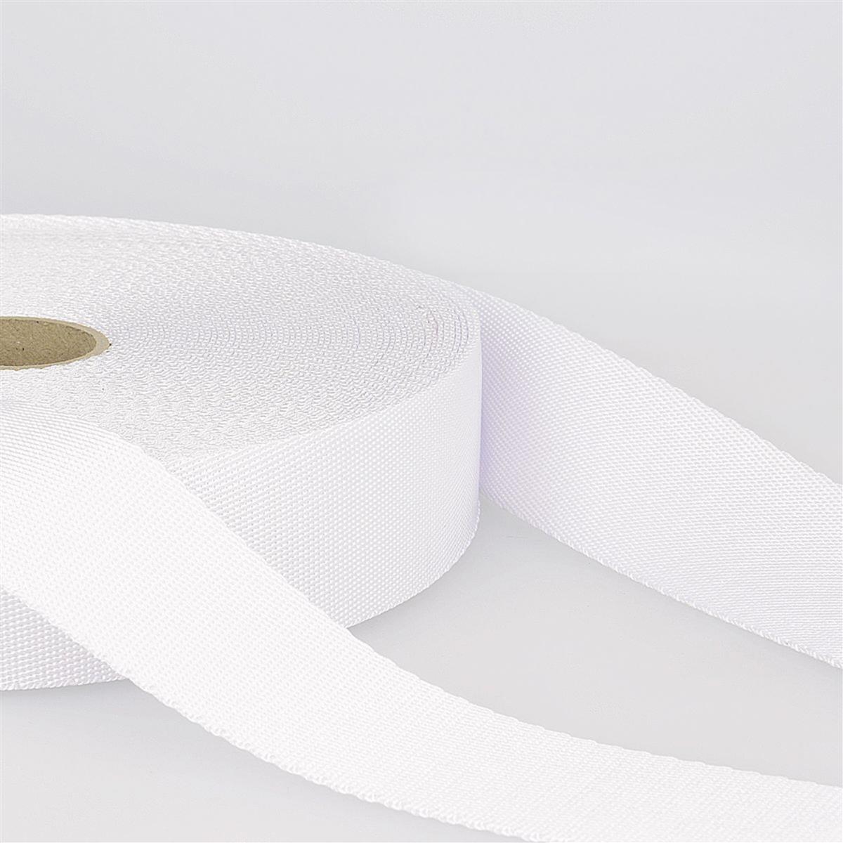 Polyester Webbing White 35mm x 1m | SewingStreet