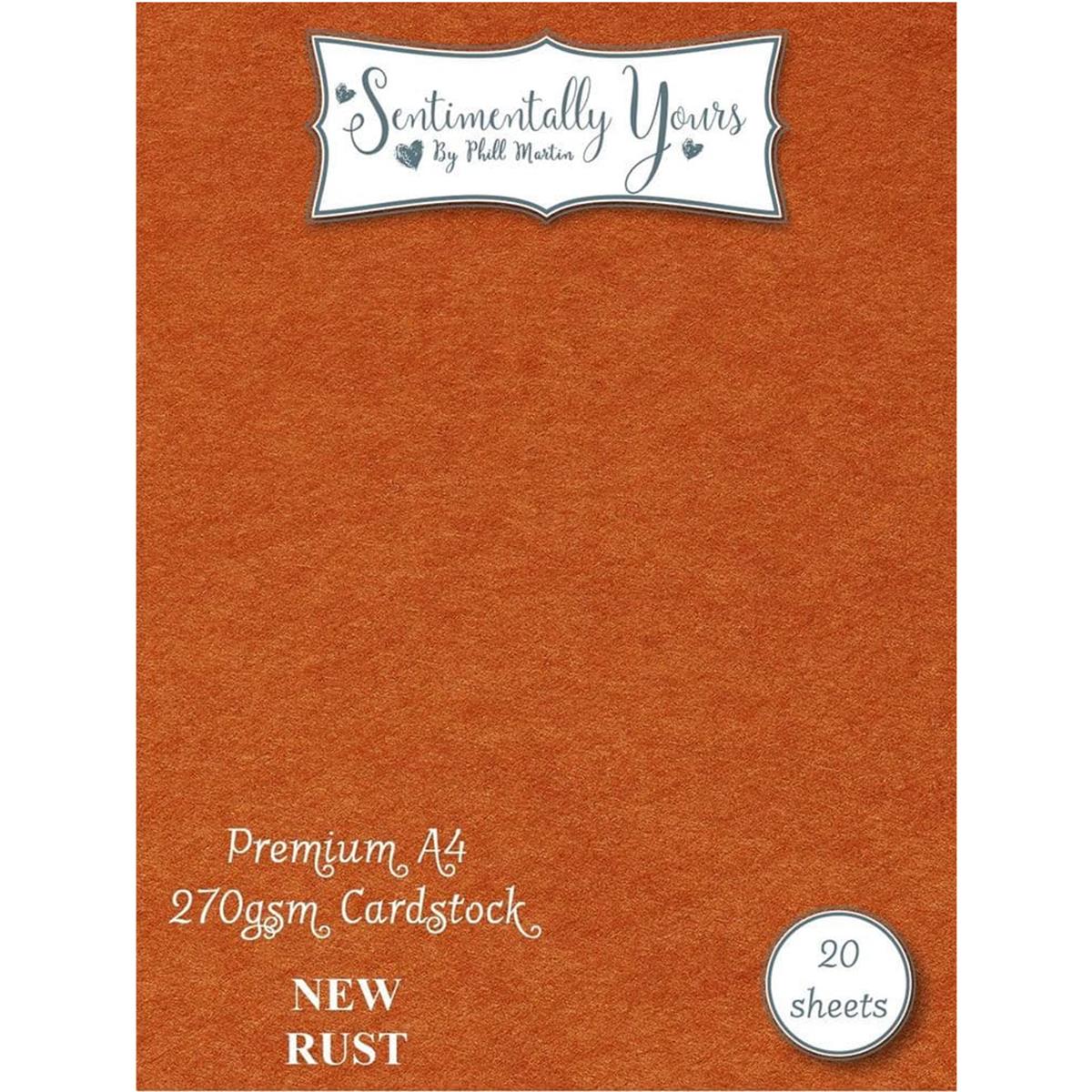 Sentimentally Yours A4 Premium Cardstock (20 Sheets)- New Rust | HobbyMaker