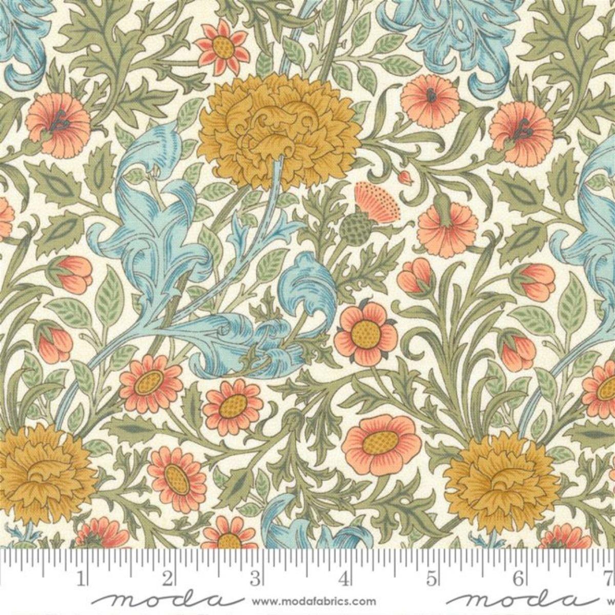 Moda Morris Meadow Collection Double Boughs Florals Porcelain Fabric 0 ...
