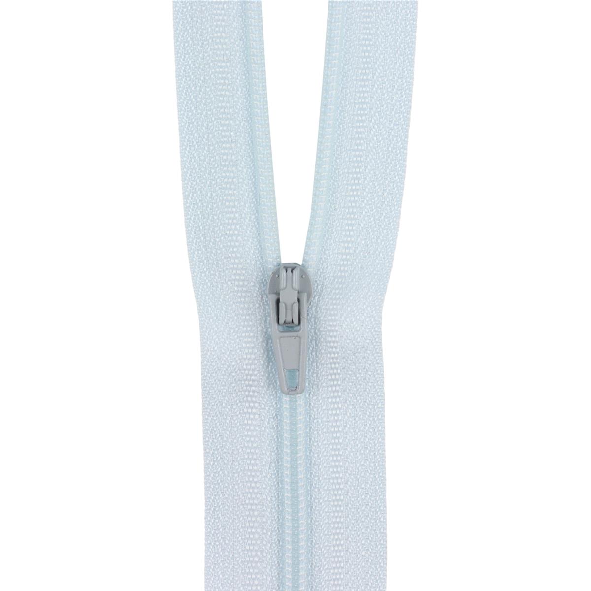 60cm Light Blue Nylon Closed End Zip. Number 3 | SewingStreet