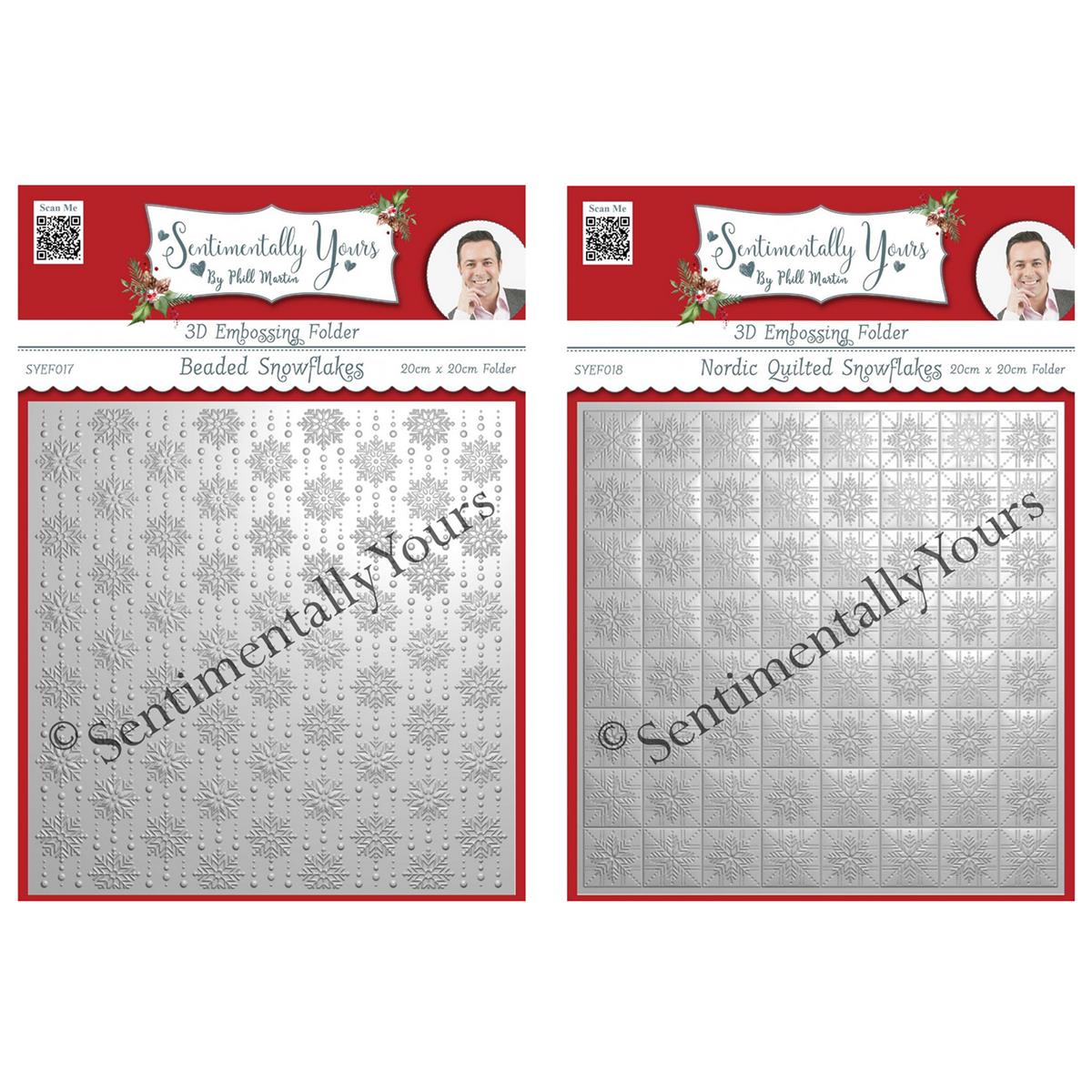 Sentimentally Yours Frosty Winter 8x8 3D Embossing Folders Duo - Nordic ...
