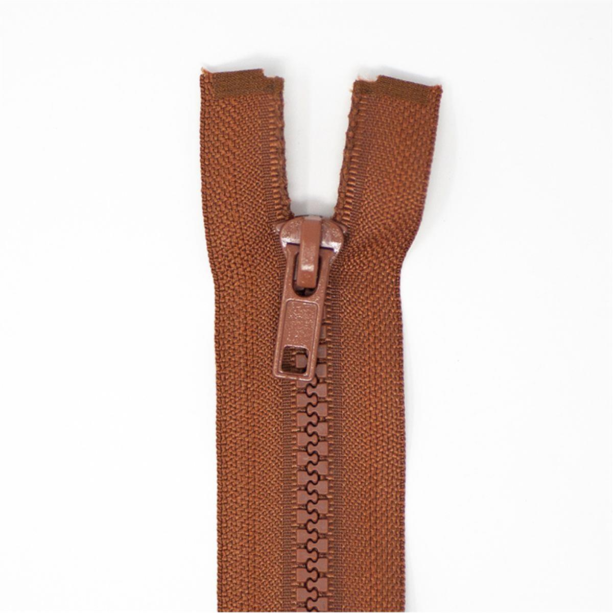 Delrin Chunky Nylon Zip Brown 6mm Open End 40cm (16″) | SewingStreet