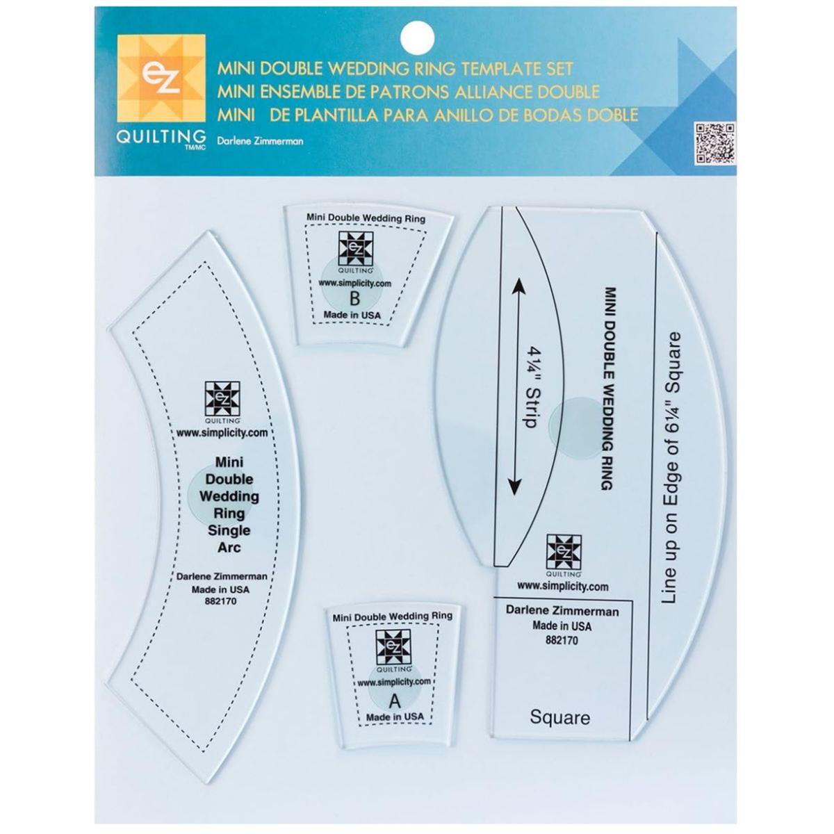 EZ Quilting Mini Double Wedding Ring Template Set | SewingStreet