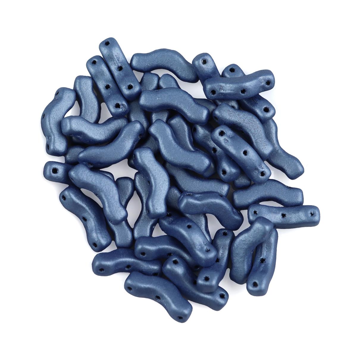 Bridge Beads - Jet Suede Blue, Approx 3x12mm (20GM) | JewelleryMaker