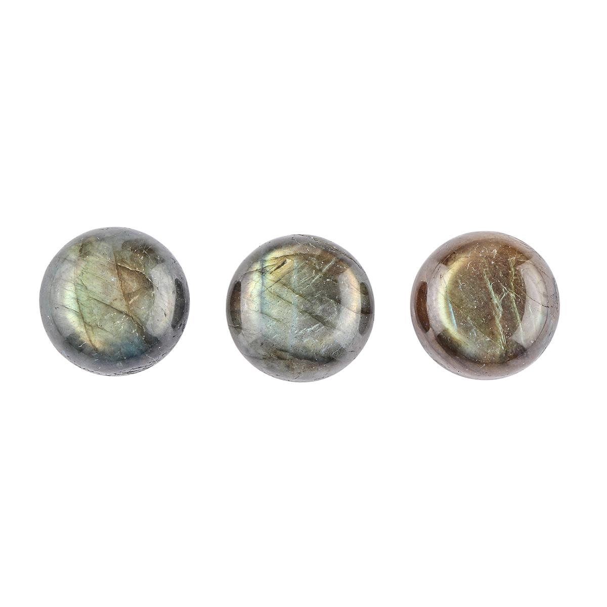 45cts Labradorite Round Cabochons Approx 16mm. (Pack of 3) | JewelleryMaker