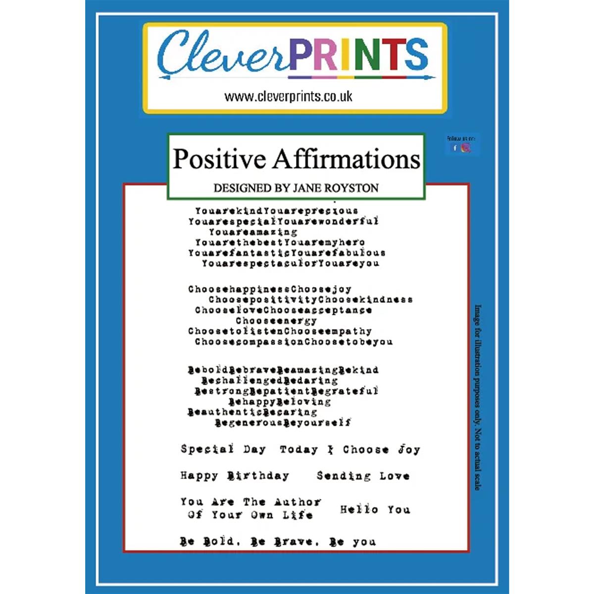 Build Me up Stamps - Positive Affimations, 10 Stamps, By Jane Royston ...