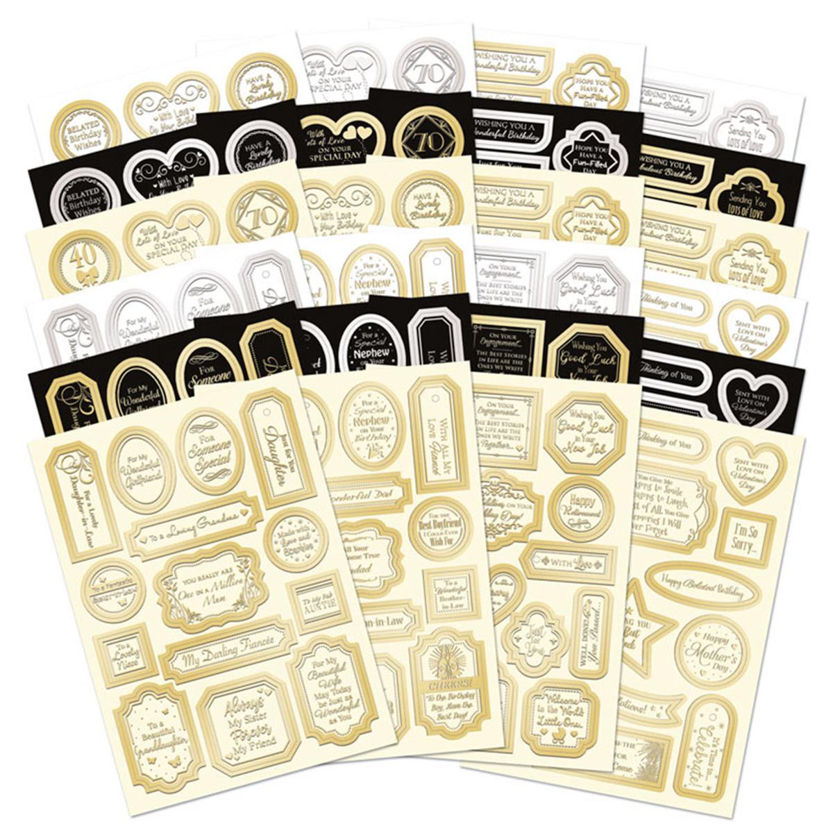 Stickables Self-Adhesive Foiled Sentiments Selection - Essential ...