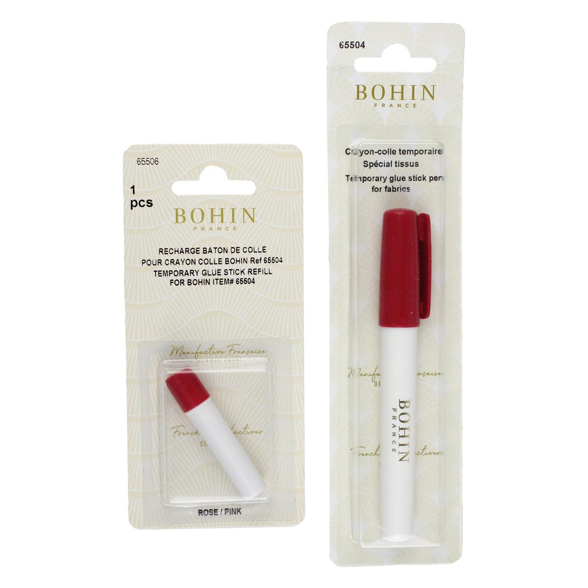 Bohin Temporary Glue Pen (Pink) & Refill | SewingStreet