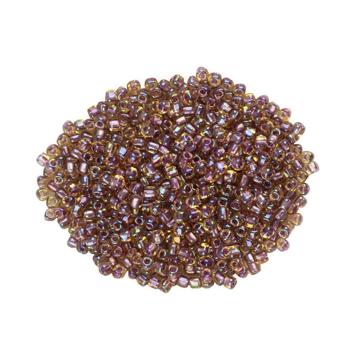 Miyuki Lined Amber Triangle 10/0, 24GM Tube | JewelleryMaker