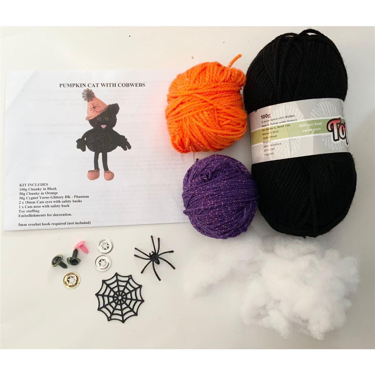 Joseph Bear Designs Halloween Cat with Cobwebs Kit (Includes Halloween ...