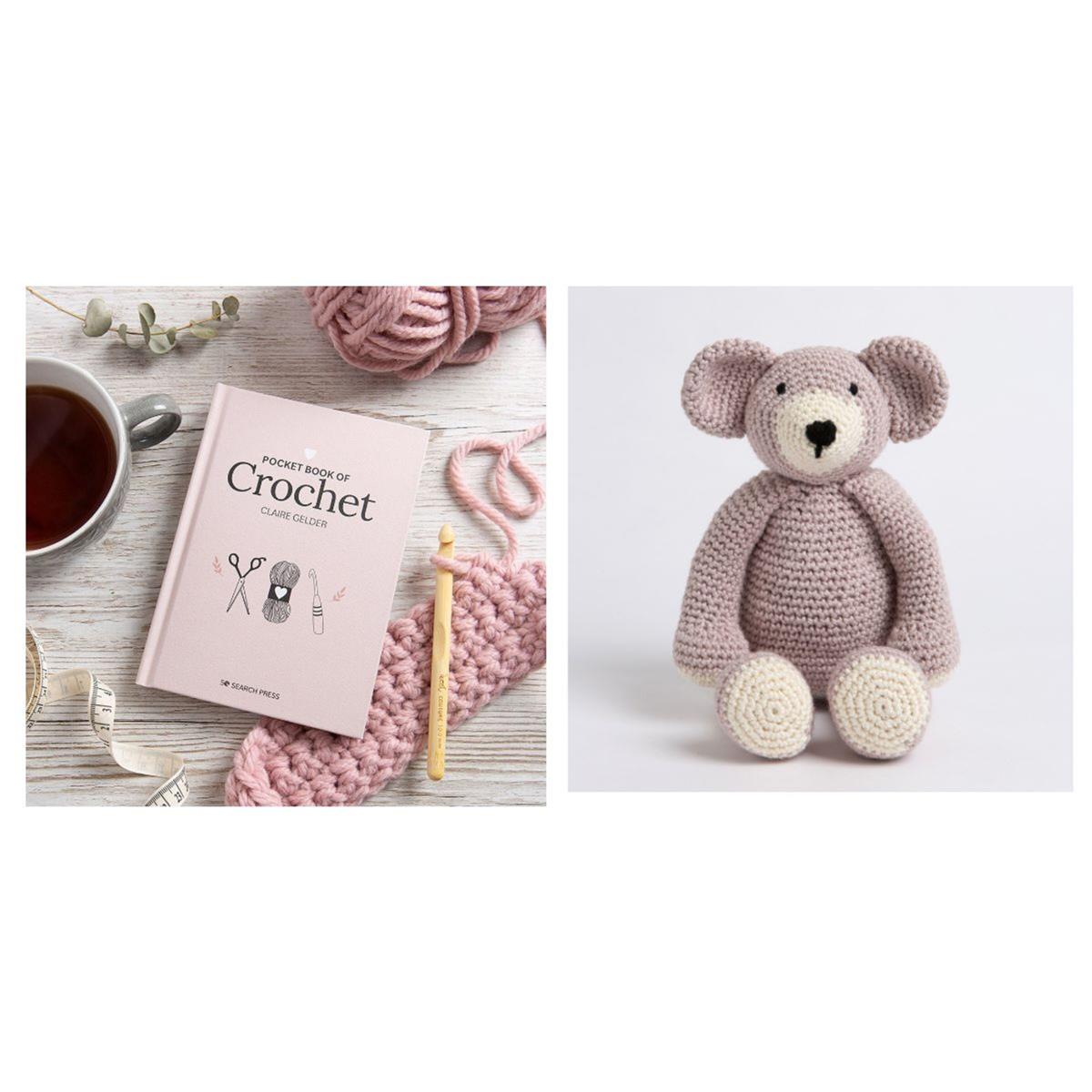 Wool Couture Crochet Teddy Craft Kit & Pocket Book of Crochet ...