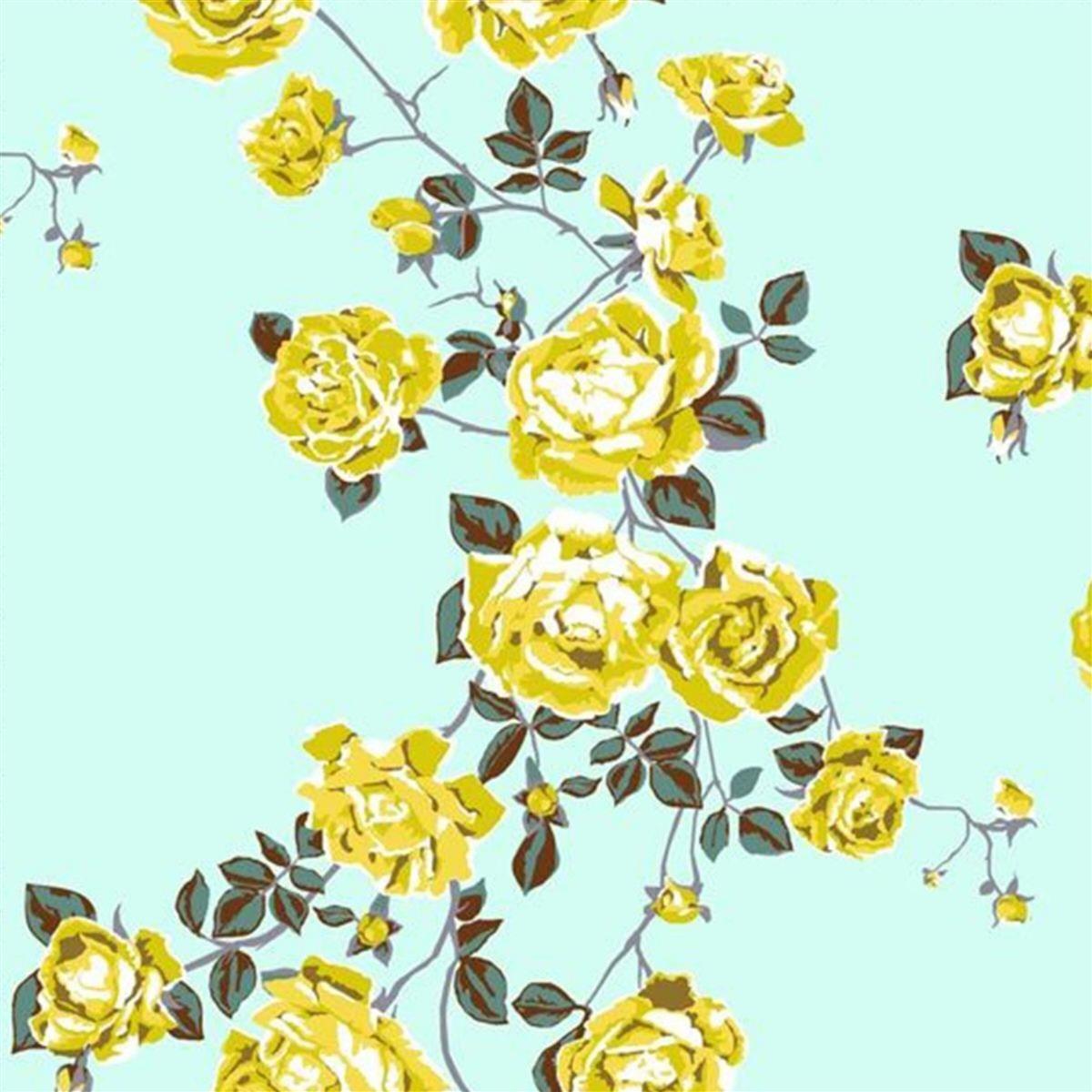 Anna Maria Horner Love Always Yellow Rose Stem Fabric FQ | SewingStreet