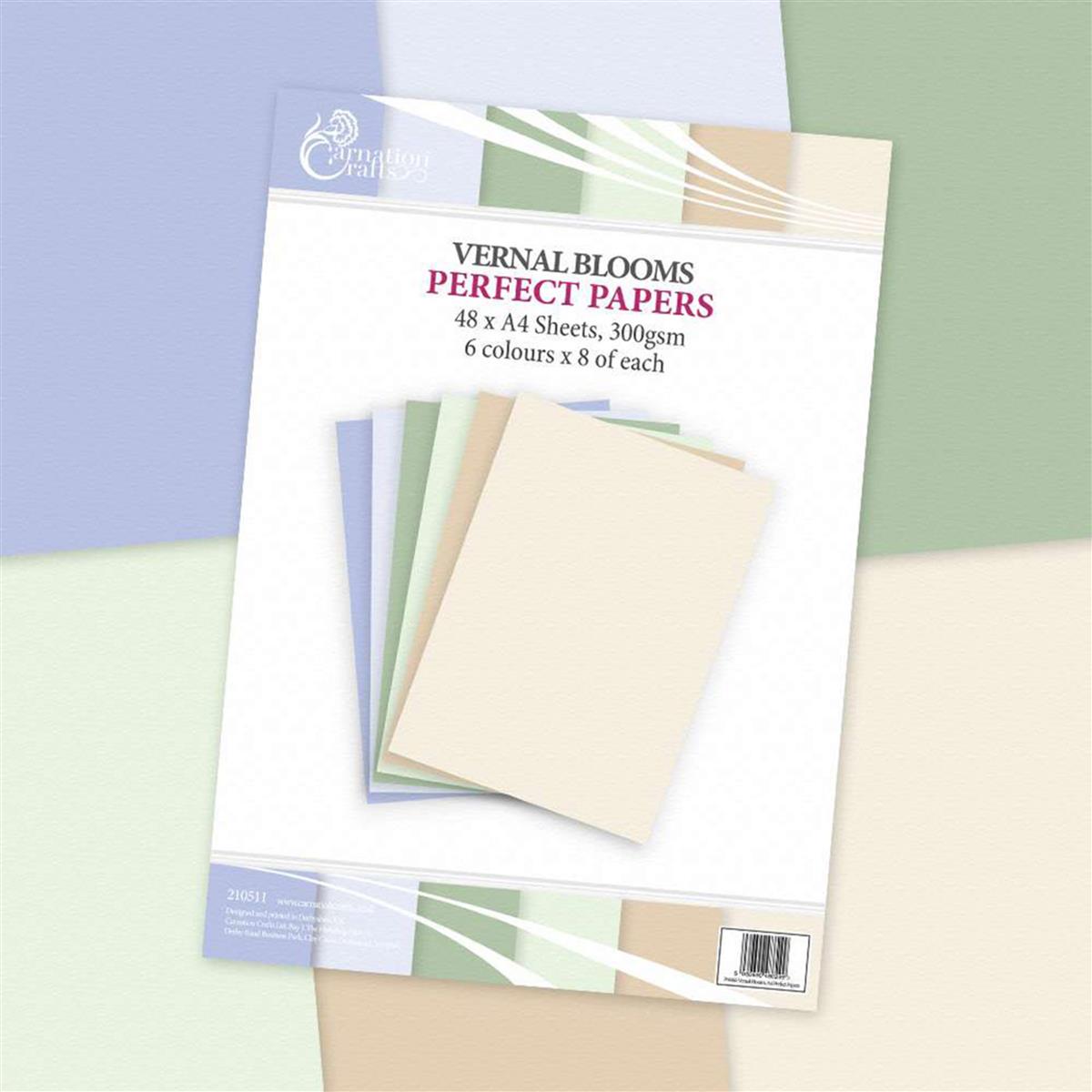 Carnation Crafts Vernal Blooms A4 Perfect Papers 300gsm 48 sheets ...