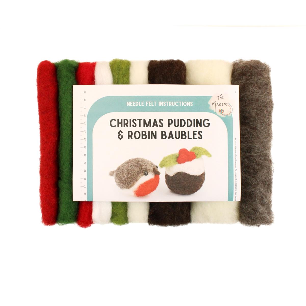 The Makerss Christmas Wool Mix, Wool Batts in Seasonal Colours ...