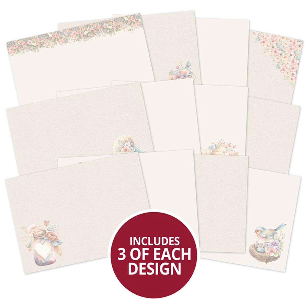 Floral Dreams Luxury Card Inserts, Contains 36 x 140gsm A4 inserts for ...