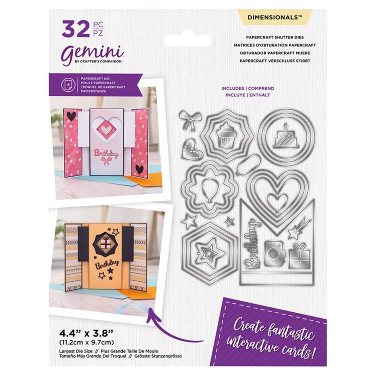 Gemini - Metal Die - Dimensionals - Shutter Dies - 32PC | HobbyMaker
