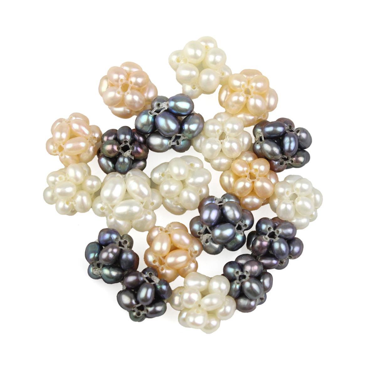 Mixed Colour Freshwater Pearl Beady Beads, Approx 7-12mm 20PCS PACK ...