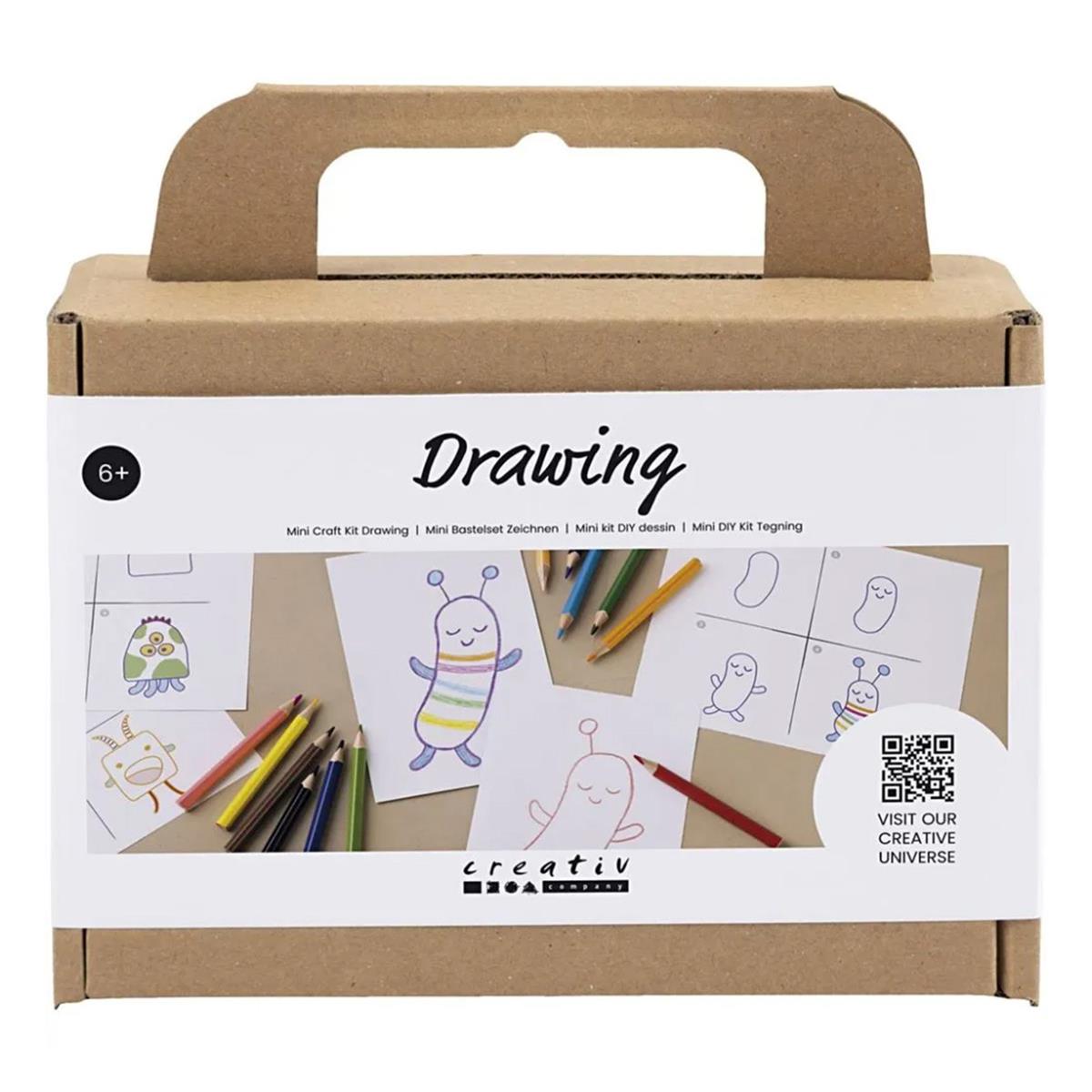 Mini Craft Kit Drawing, Monsters, 1 pack | HobbyMaker
